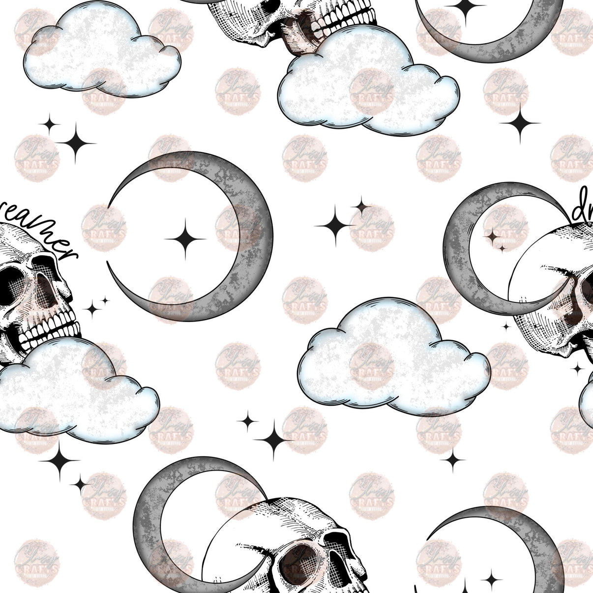 Skull Cloud Seamless Wrap - Sublimation Transfer – Classy Crafts