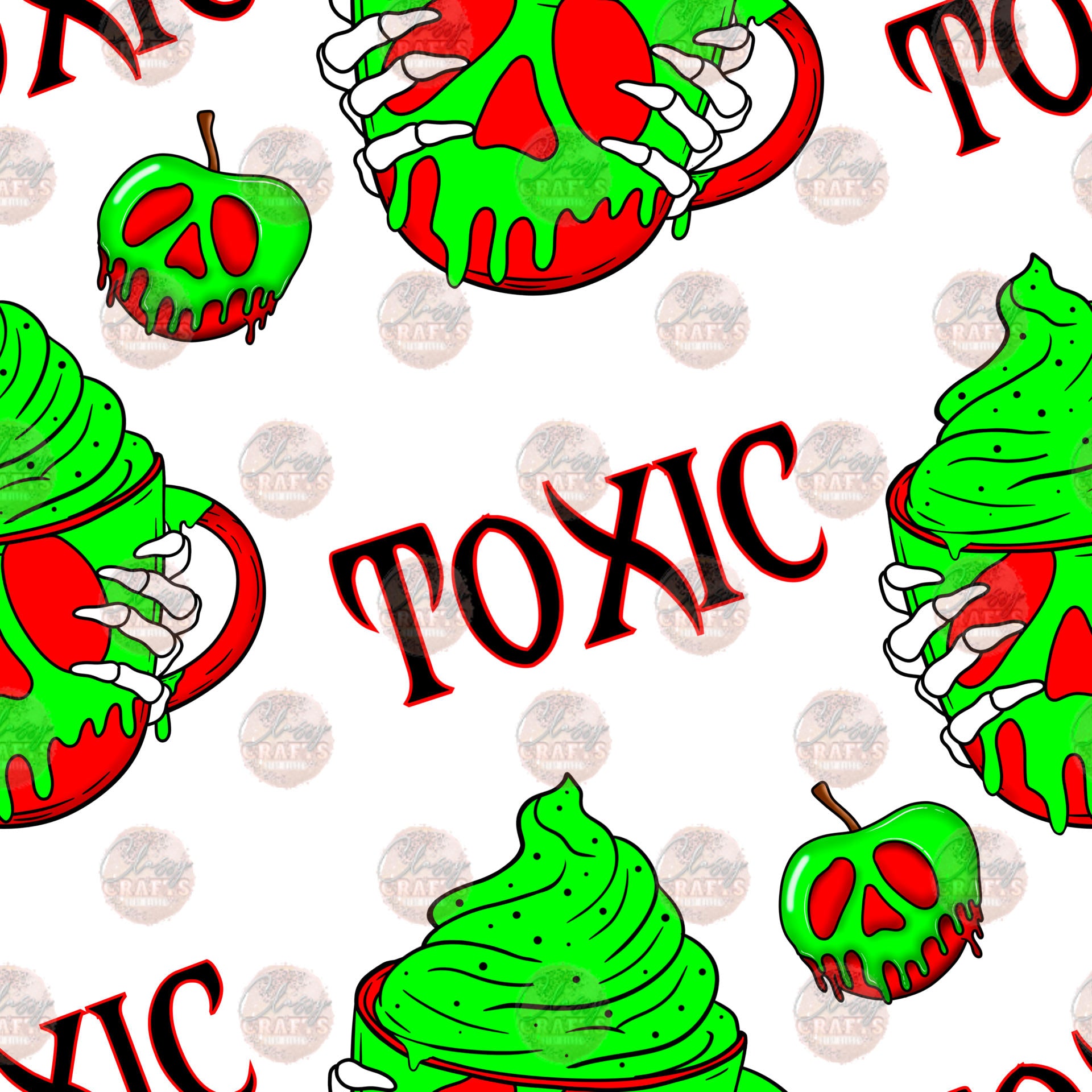 Toxic Seamless Wrap - Sublimation Transfer – Classy Crafts