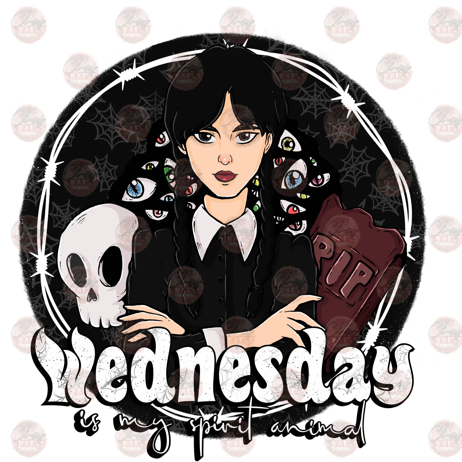 Wednesday Is My Spirit Animal Transfer – Classy Crafts